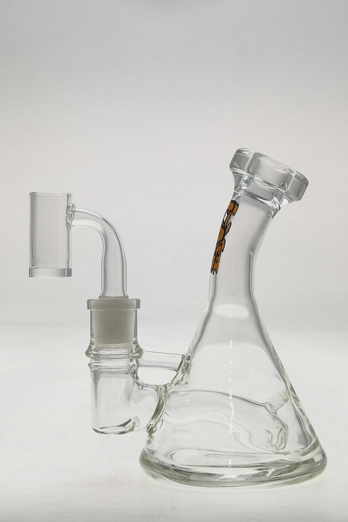 6" Bent Neck Fixed Stem 3-Hole Diffuser Beaker Base - 14MM Female ...